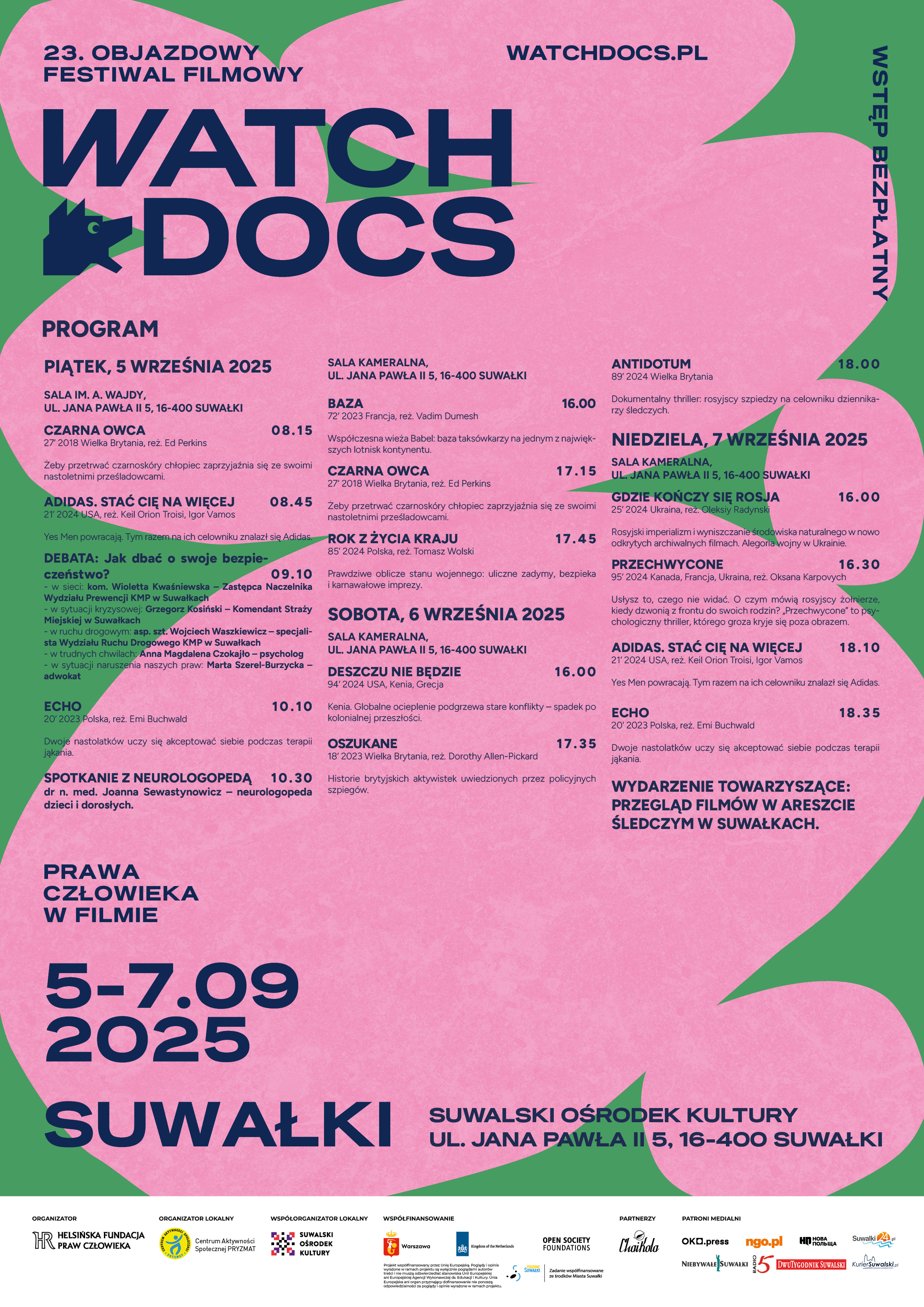 23. Objazdowy Festiwal Filmowy WATCH DOCS | suwalki24.pl - Suwalski ...